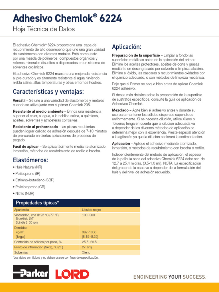 Chemlok 6224 | PDF | Solvente | Usuario (informática)