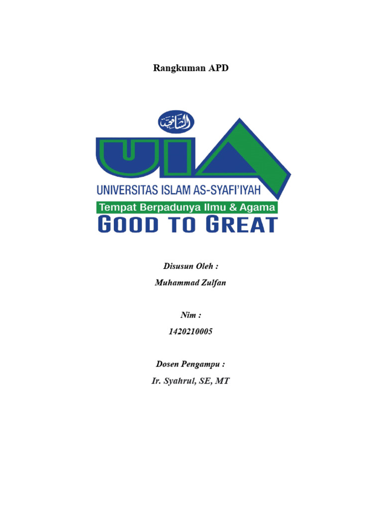 Rangkuman APD Muhammad Zulfan | PDF | Sains & Matematika | Teknologi ...