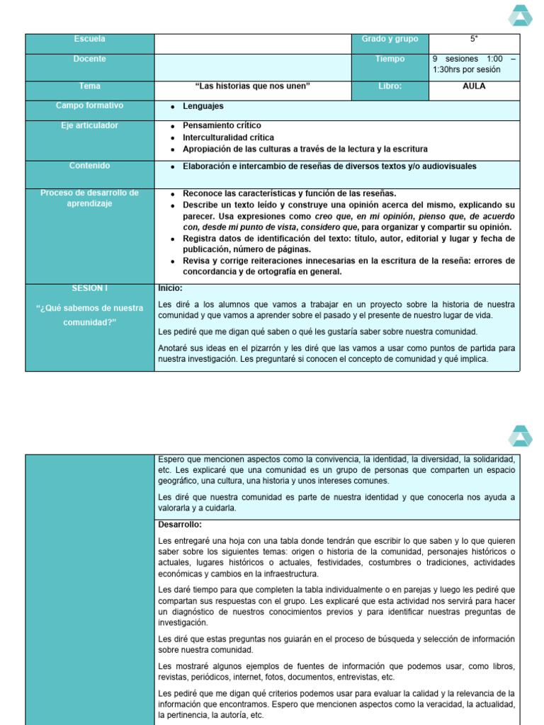 La Historia Que Nos Unen | PDF | Evaluación | Aprendizaje