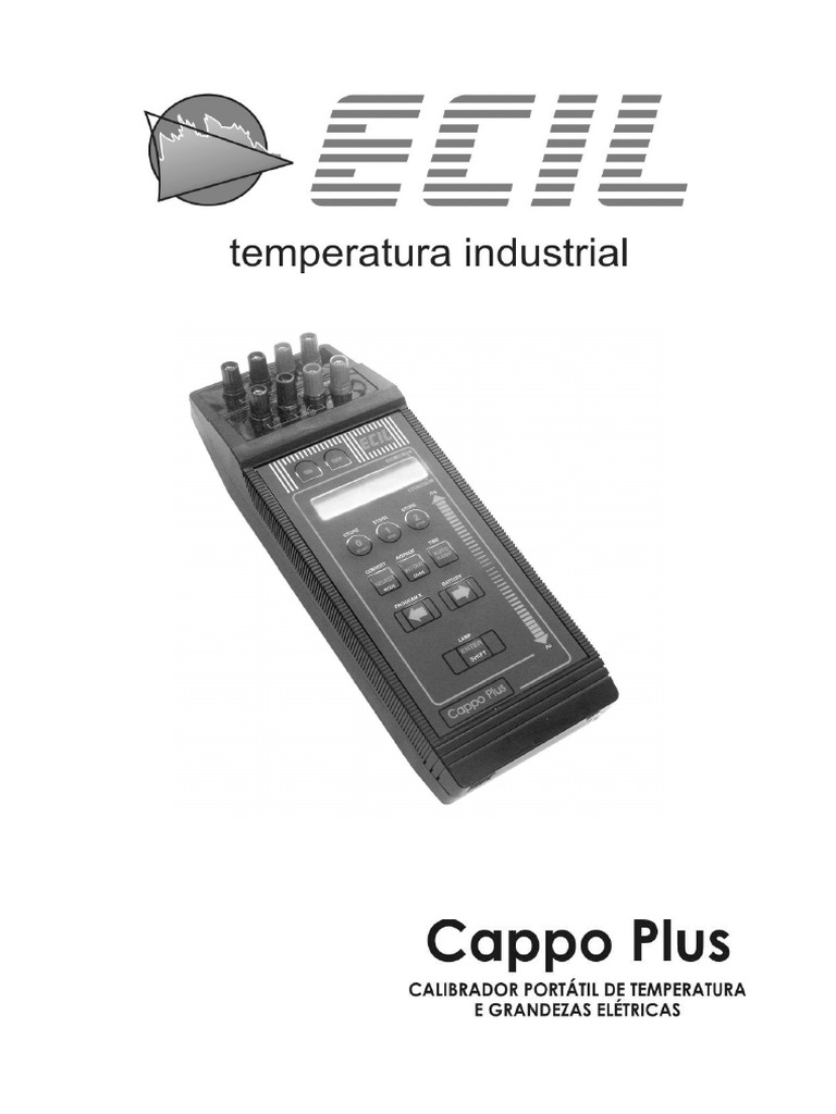 Especificações do Multicalibrador Cappo | PDF | Termopar | Temperatura
