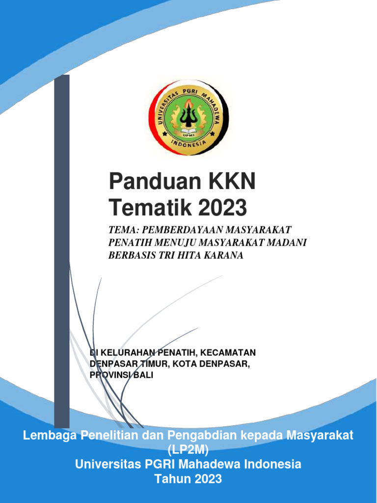 Buku Panduan KKN Tematik 2023 | PDF | Karier & Perkembangan