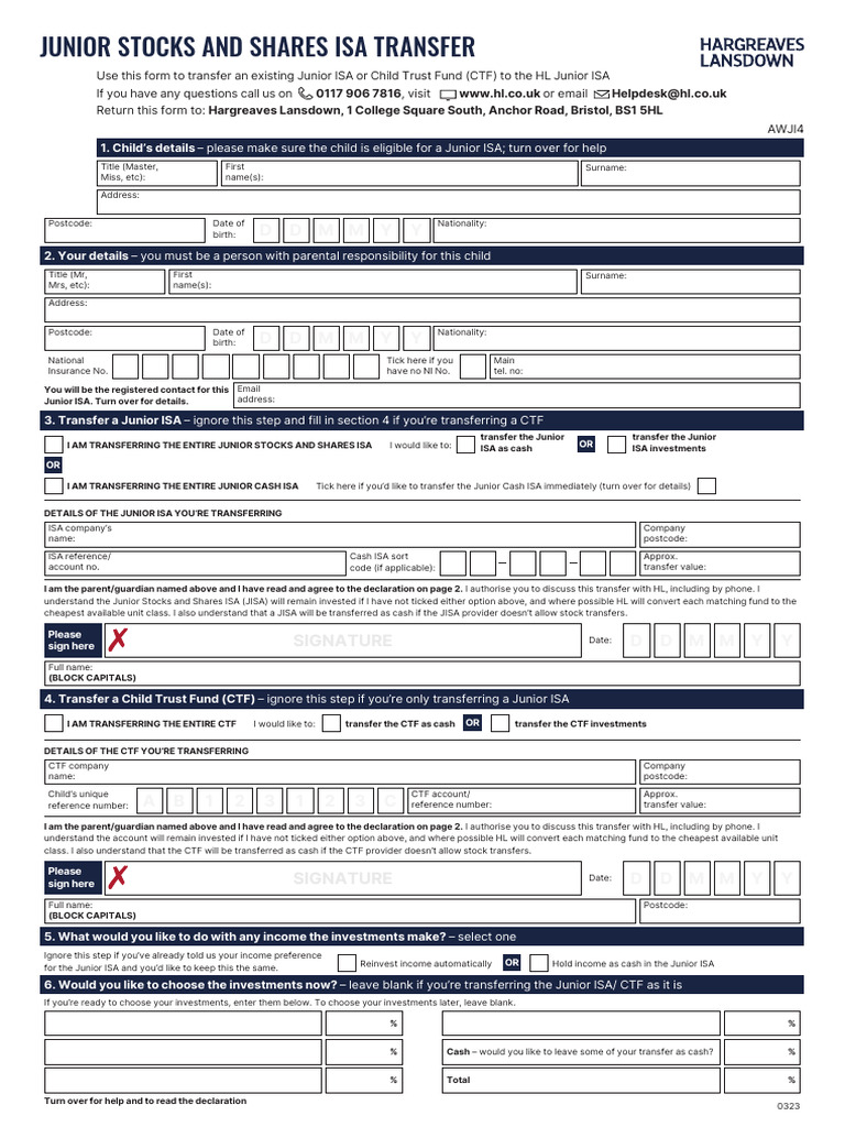 Junior ISA Transfer | PDF | Investing | Economies