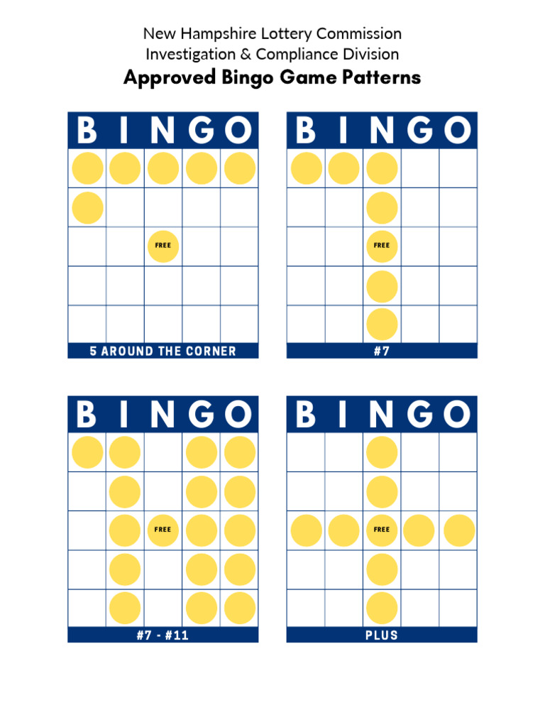 Approved Bingo Game Patterns | PDF | Sports | Entertainment