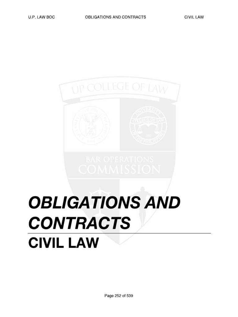 Obligations and Contracts Reviewer | PDF