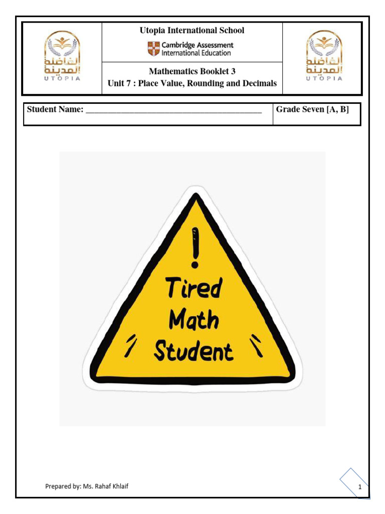 Math Unit 7 | PDF | Significant Figures | Numbers