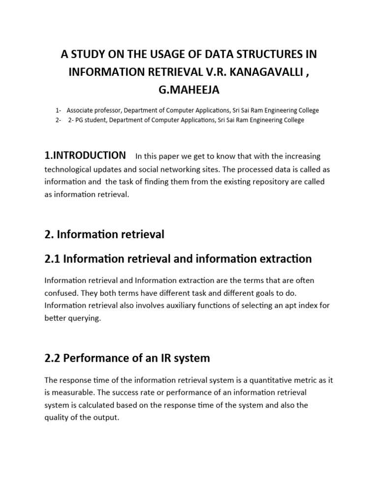 (Suleman Eric) Review Paper | PDF | Information Retrieval | Data