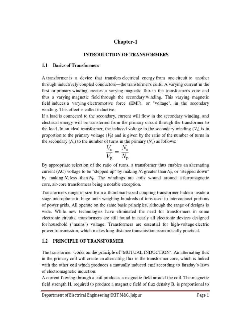 Transformer Basics for Engineering Students | PDF | Transformer | Electromagnetic Induction