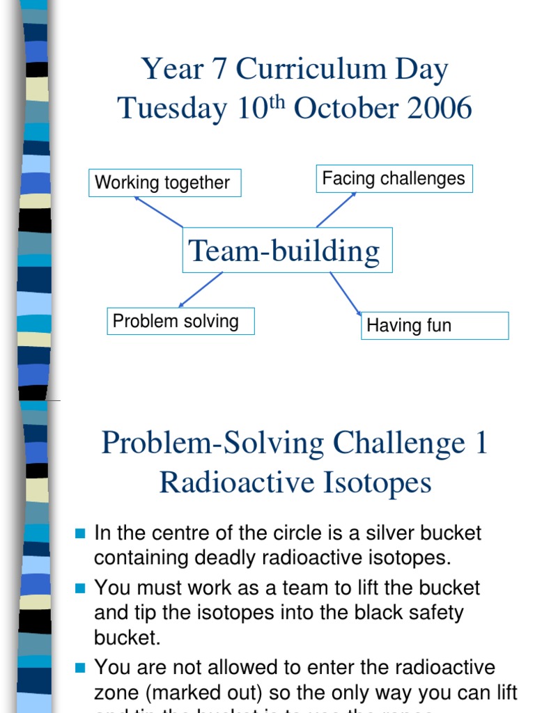 Team Building Challenges | PDF | Knot | Leisure
