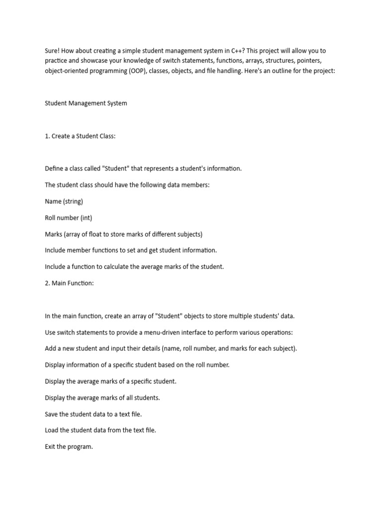 Fop Project | Download Free PDF | Class (Computer Programming) | Systems Engineering