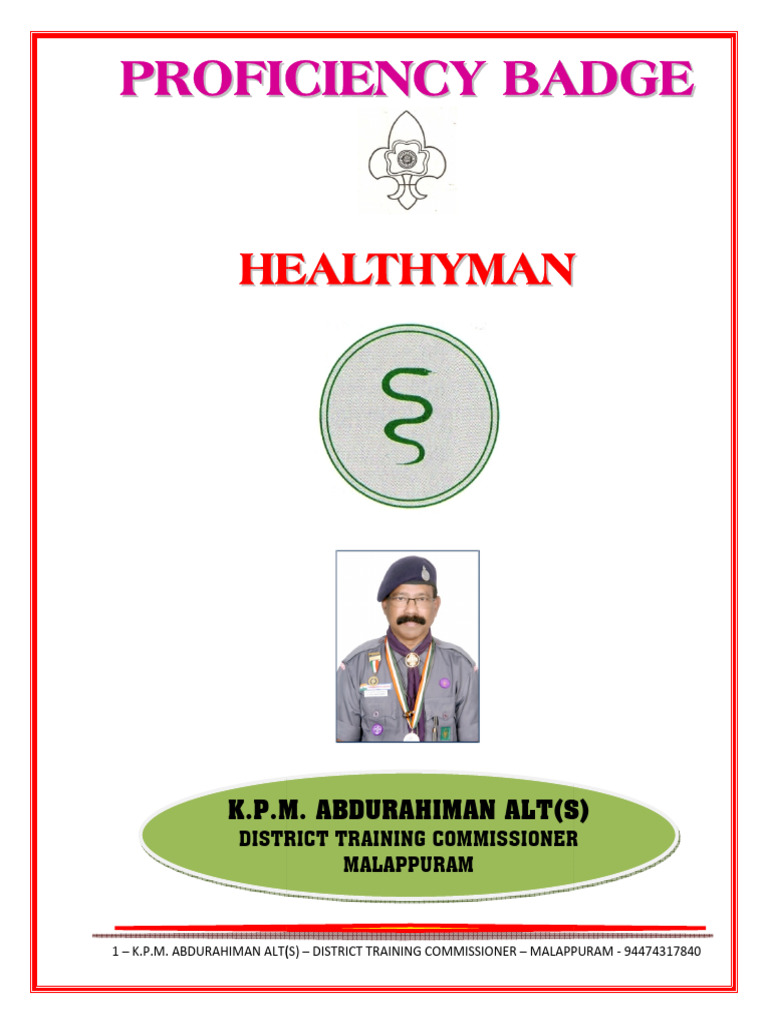Healthyman Prof Badge Scout | PDF