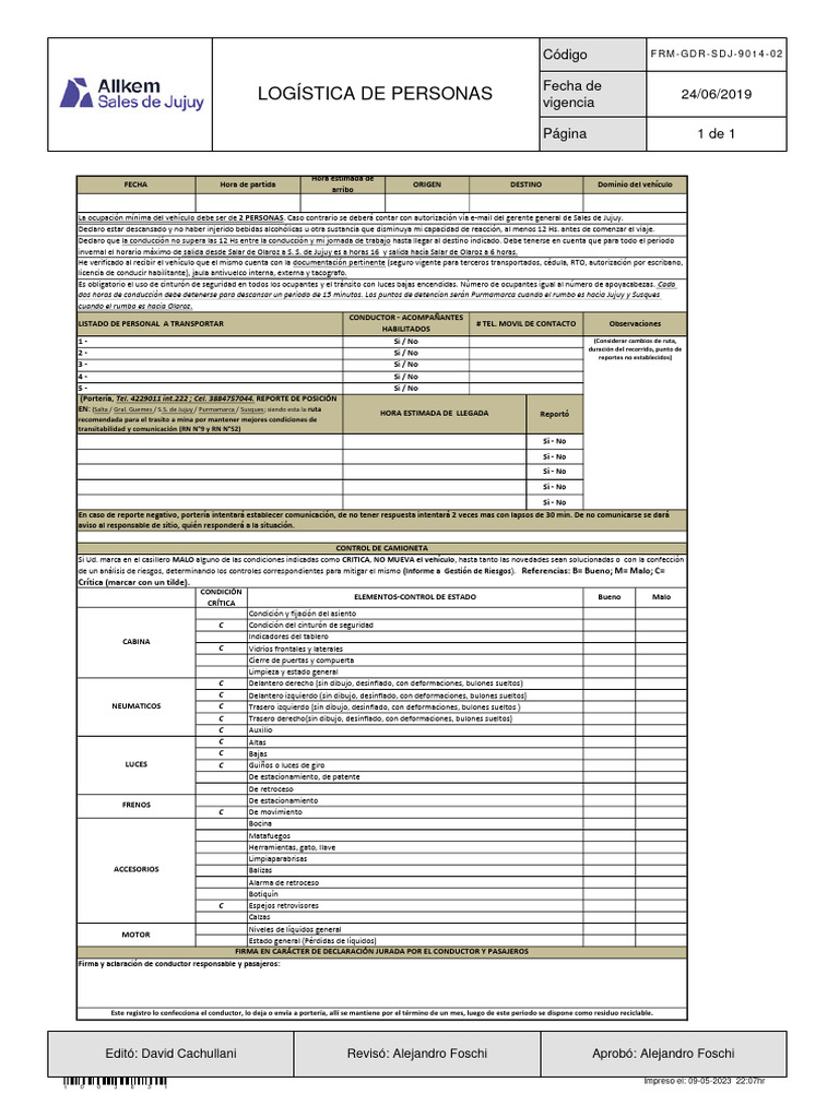 FRM GDR SDJ 9014 02 | PDF | Licencia de conducir | Estilos de carrocería
