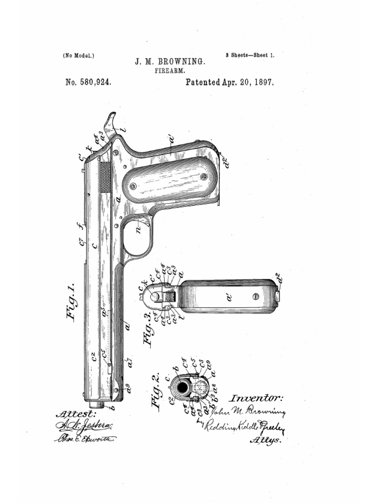 Colt 1900 Patent | PDF