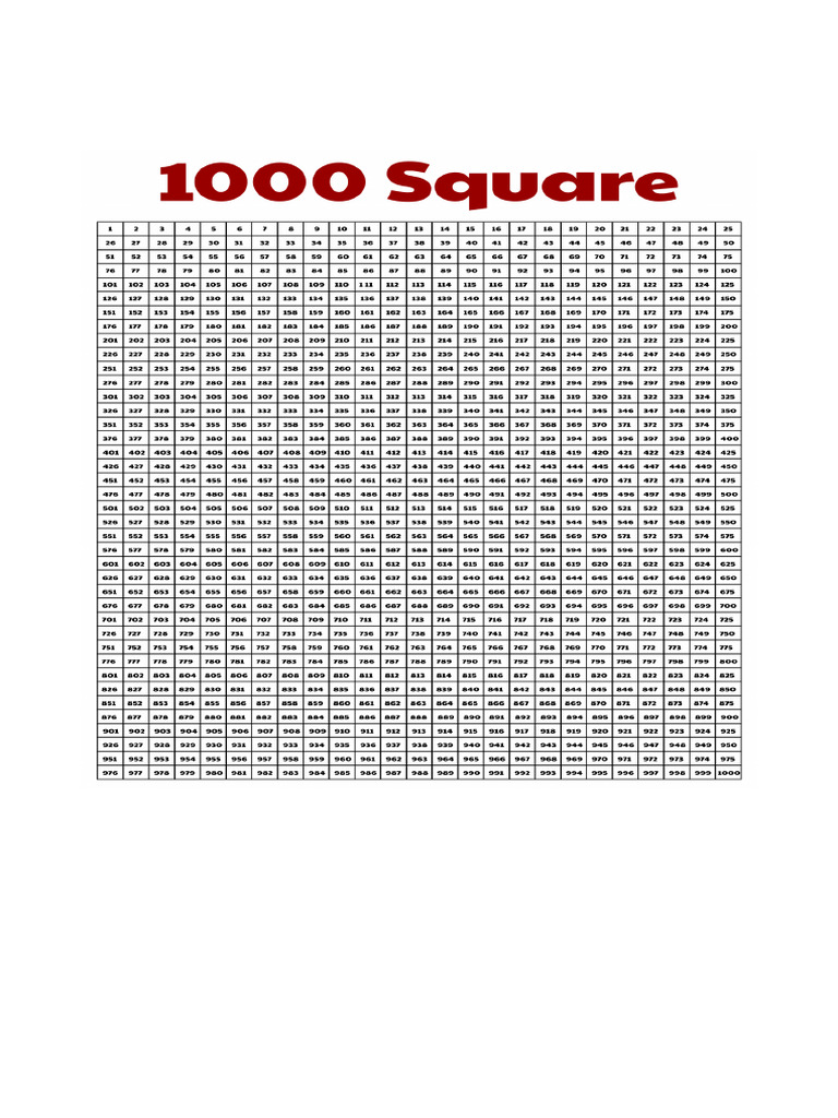 Printable Number Grid 1 1000 - 104770.png | PDF