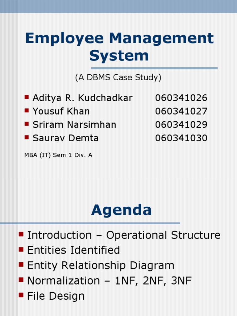 ERD - Employee Management System | Download Free PDF | Software Design ...