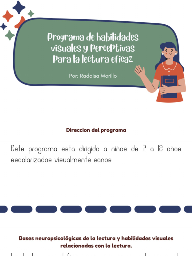 Programa de Habilidades Visuales y Perceptivas para La Lectura Eficaz ...