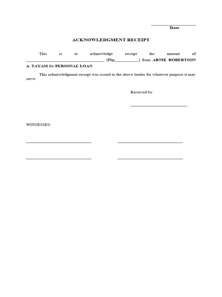 Aknowledgment Receipt | PDF