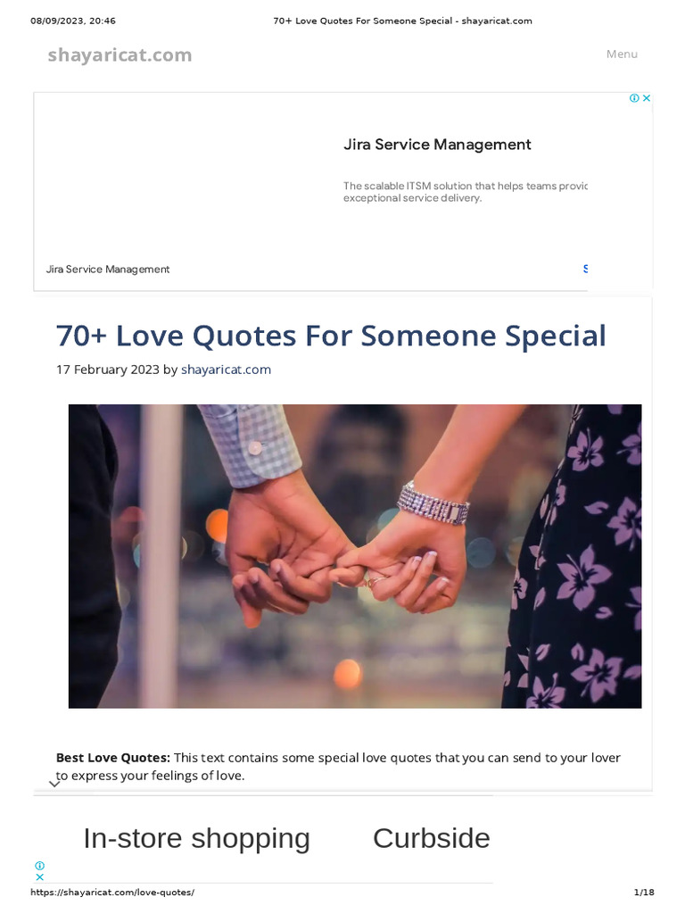 Love Quotes for Someone Special | PDF | Love