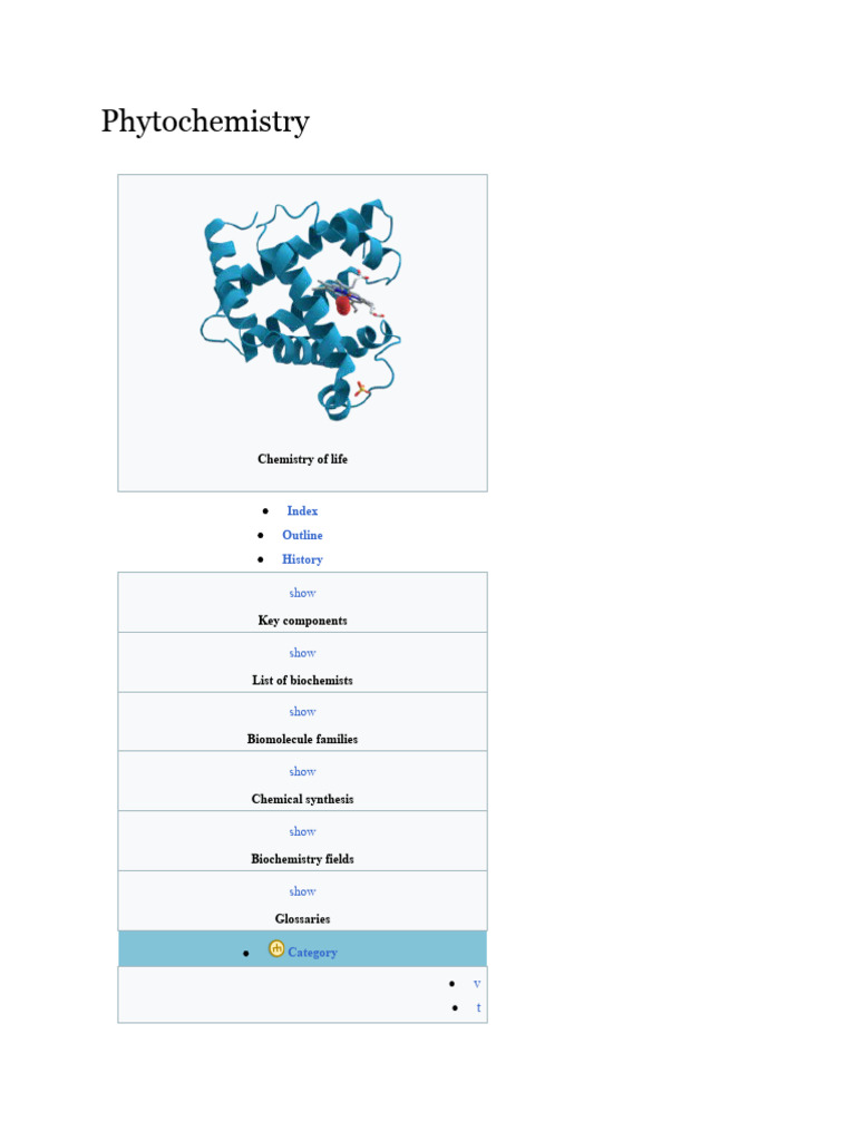Phytochemistry | PDF | Chemistry | Botany