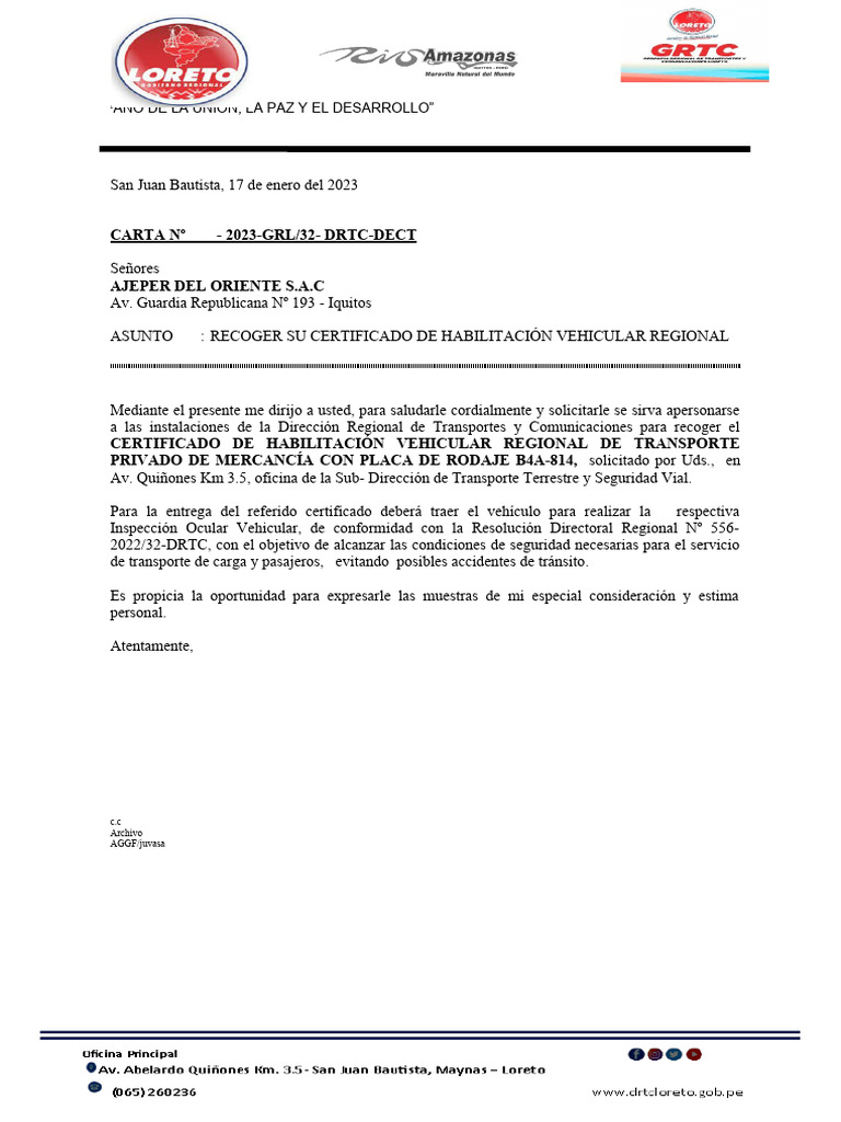 Ajeper Del Oriente Sac | PDF