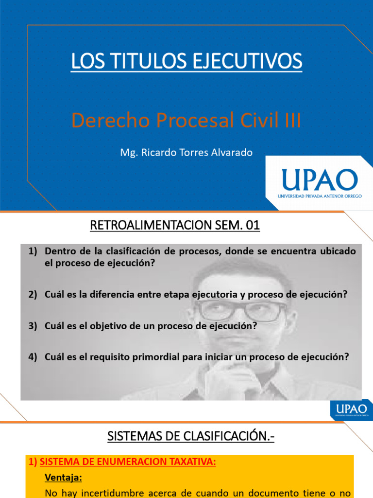 PPT. - Los Títulos Ejecutivos | PDF | Derecho Civil (Common Law ...
