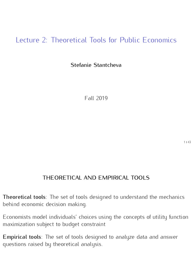 Lecture2 2 | PDF | Demand | Utility