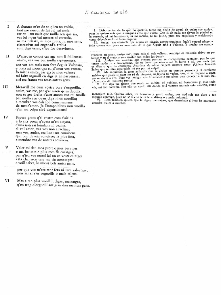 Condesa de Dia A Chantar | PDF