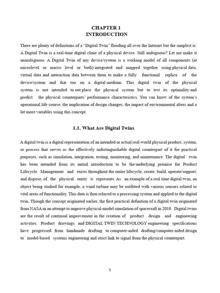 Digital Twin Technology Pdf Internet Of Things Artificial