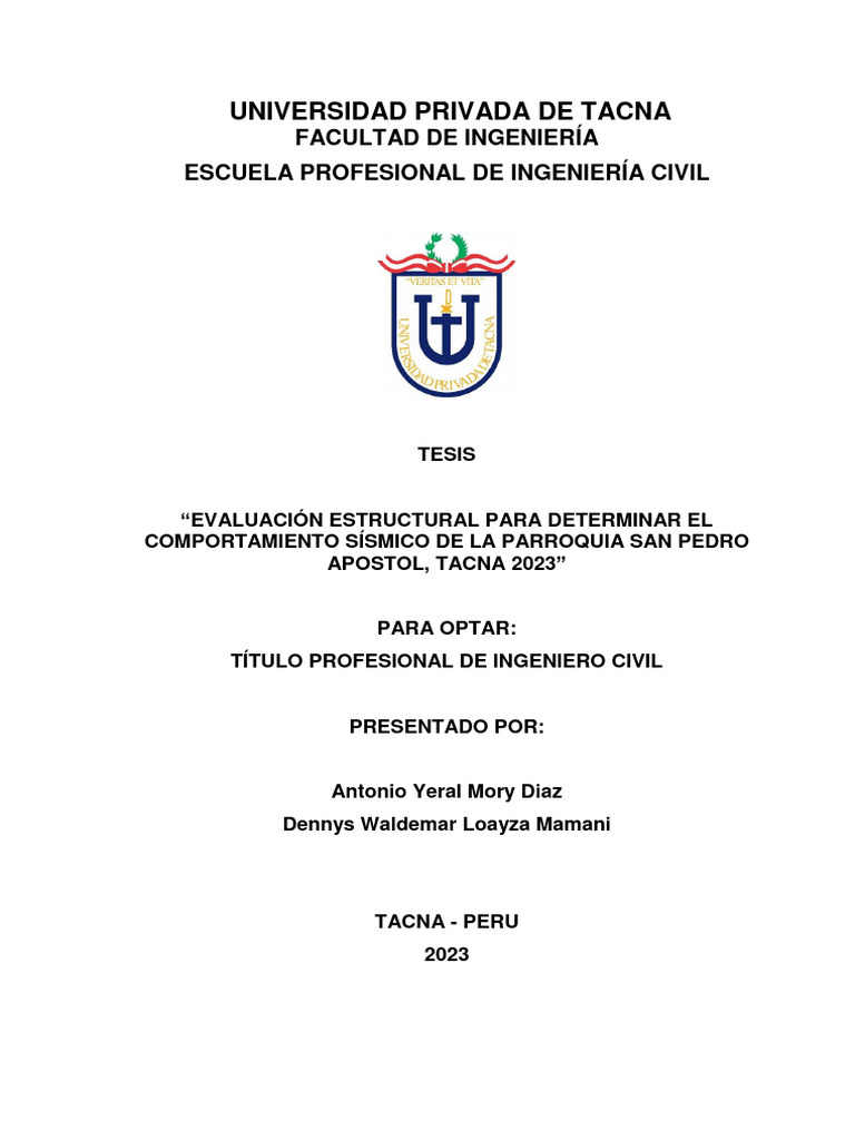 Proyecto de Tesis Final | PDF | Temblores