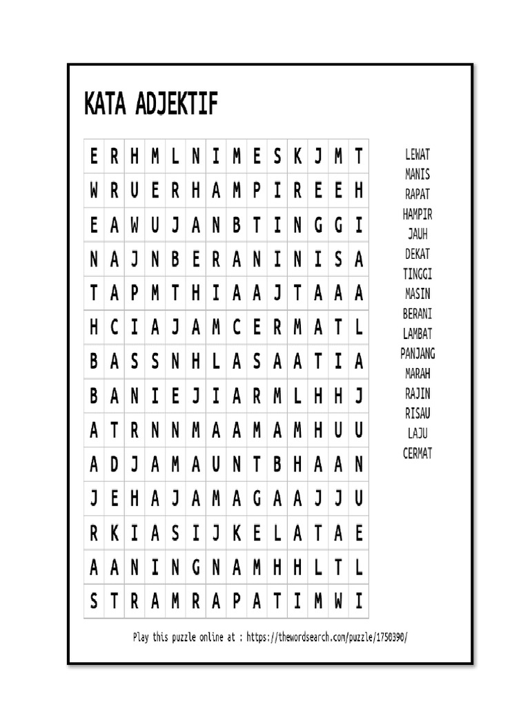 Teka Silang Kata Tahap 2 | PDF