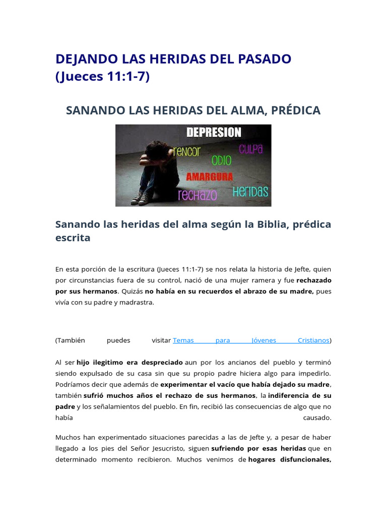 Dejando Las Heridas Del Pasado | PDF | Jacob