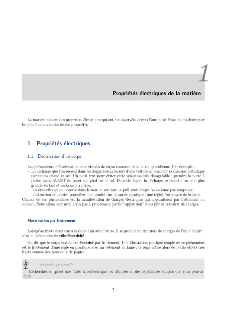 Phénomènes d'électrisation en physique | PDF | Charge électrique ...