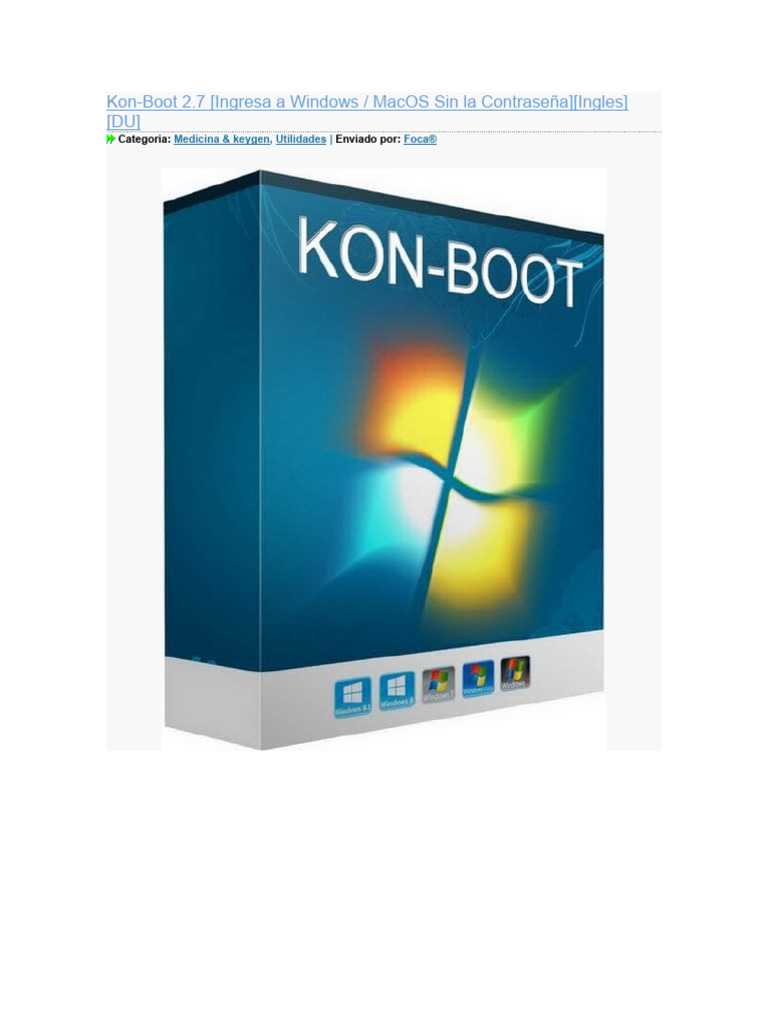 Kon-Boot 2.7 (Ingresa A Windows MacOS Sin La Contraseña) (Ingles) (DU) | PDF | Mac OS ...
