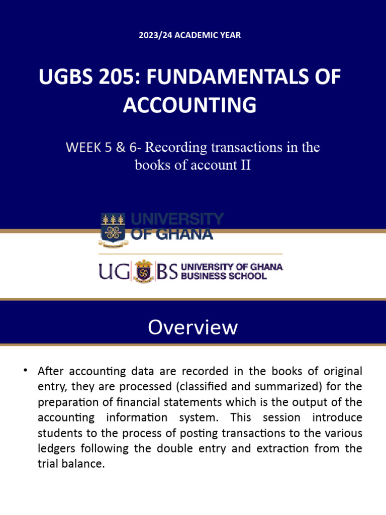 Week 5 & 6 (Recording Transactions 2) | PDF | Debits And Credits | Business