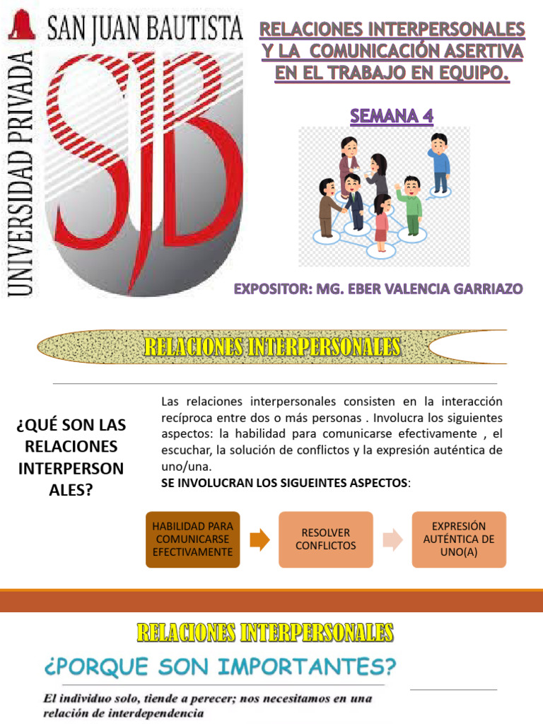 Clase 4 - Relaciones Interpersonales y La Comunicación Asertiva en El ...