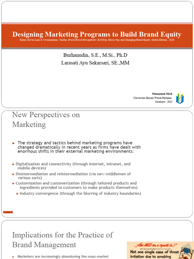 Designing Marketing Programs To Build Brand Equity | PDF | Pricing ...