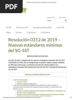 Resolucion 0312 de 2019 | PDF | Seguridad y salud ocupacional | Derecho laboral