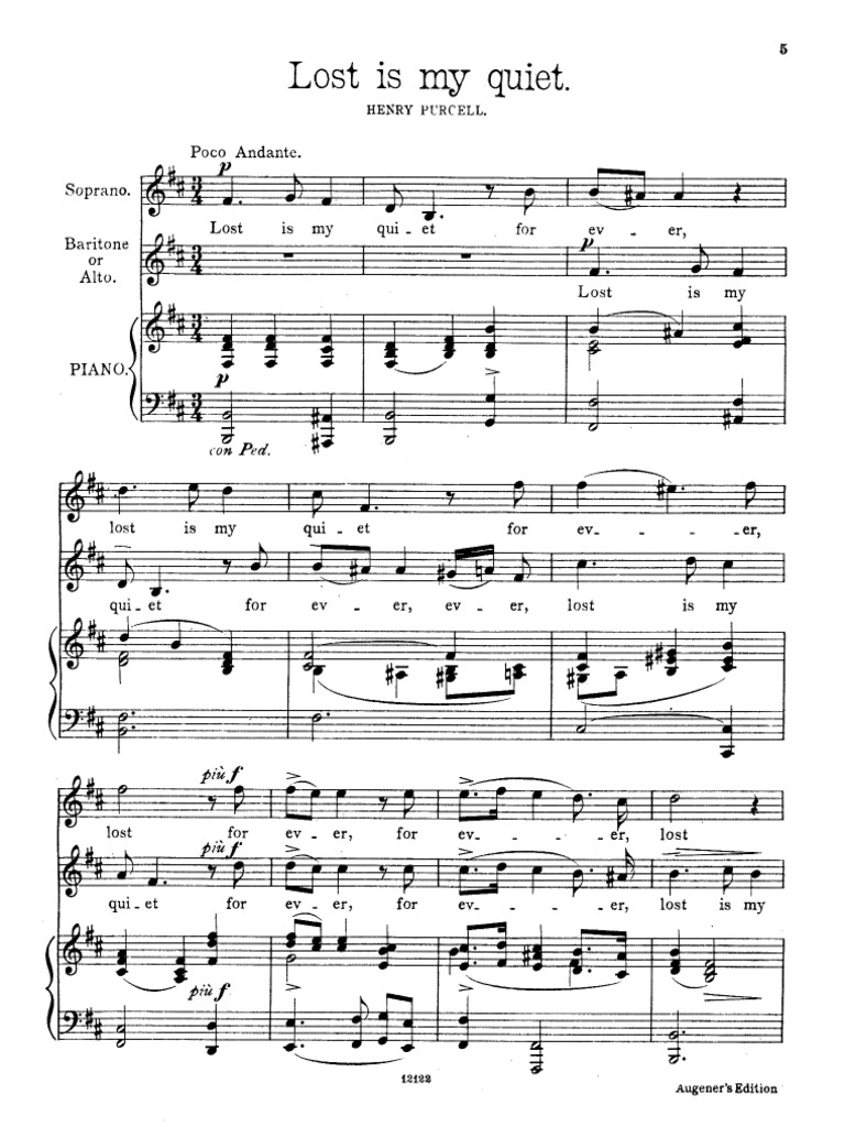 Lost Is My Quiet-Purcell (Bmi) | PDF