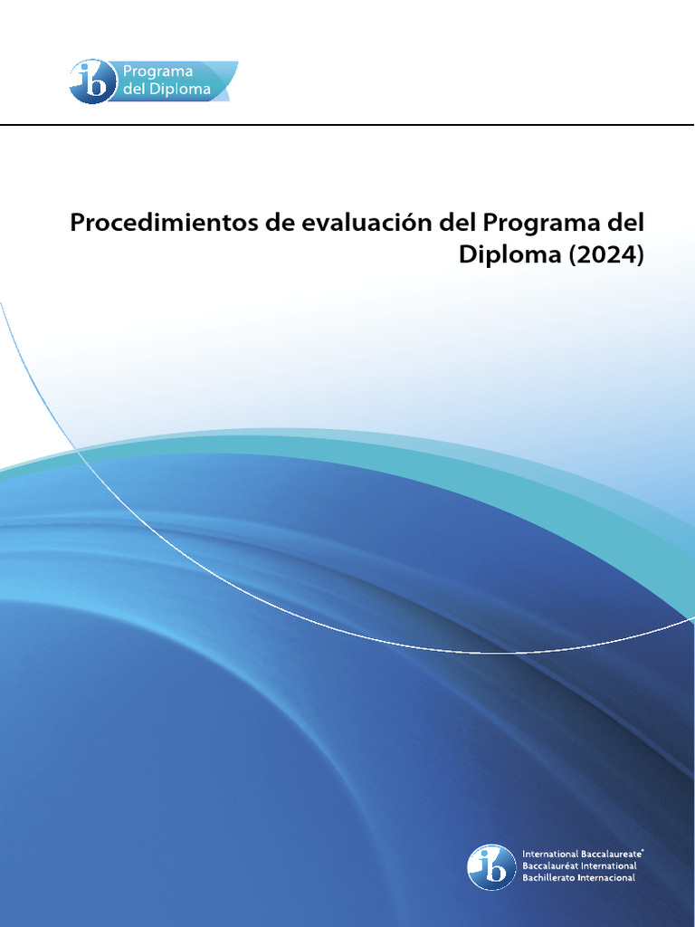 Manual de Procedimientos de Evaluación Del Programa Del Diploma (2024 | PDF | Cognición
