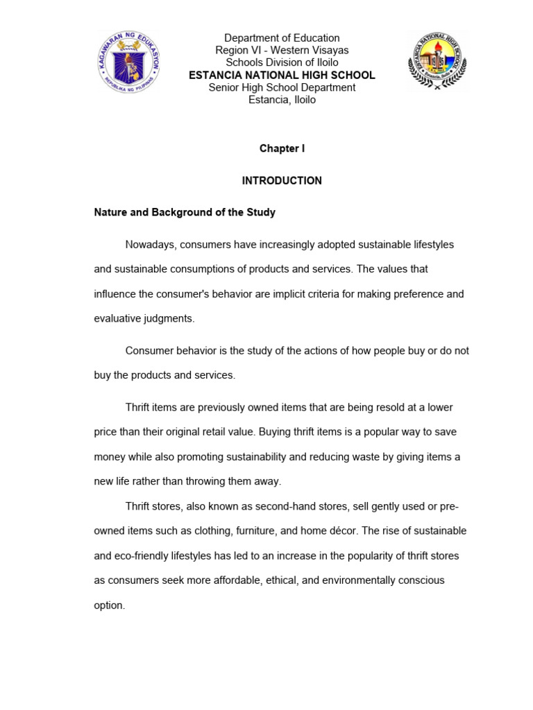 PR2 Thrift Group-4-1 | PDF | Consumer Behaviour | Behavior