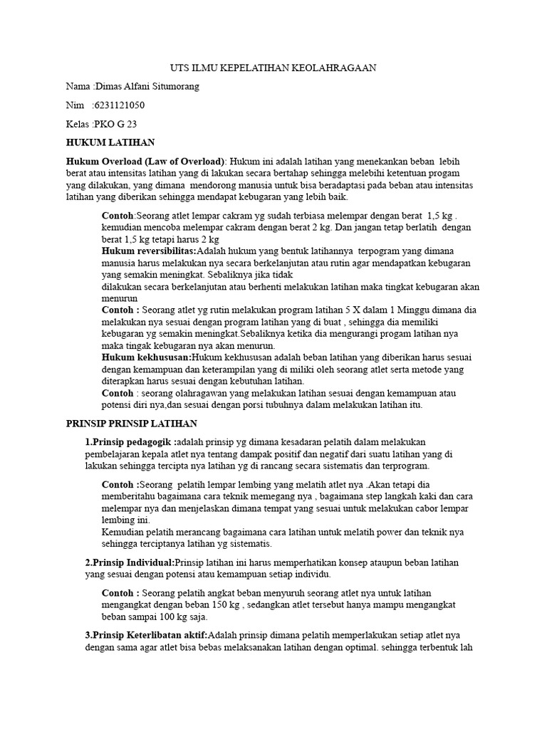 Dokumen Uts Kepelatihan Dimas | PDF | Karier & Perkembangan