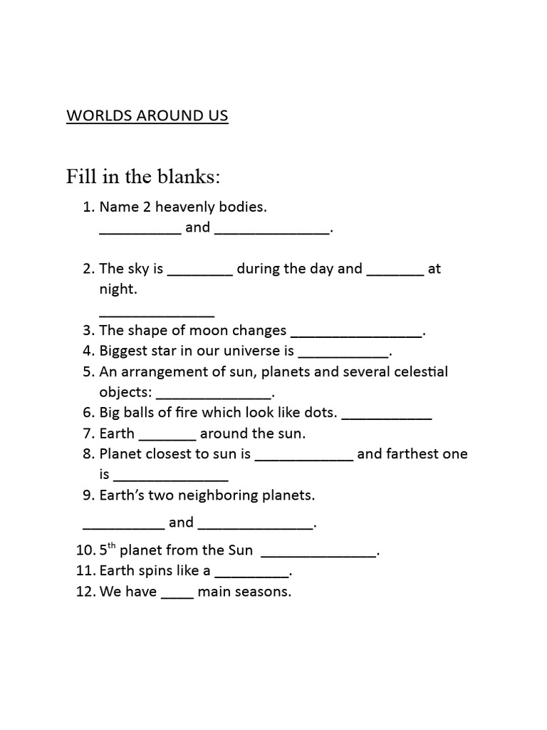 World Around Us | PDF