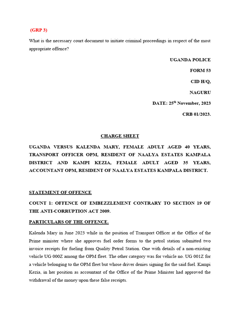 Documents Drafted For CP Workshop 2 | PDF | Magistrate | Plea