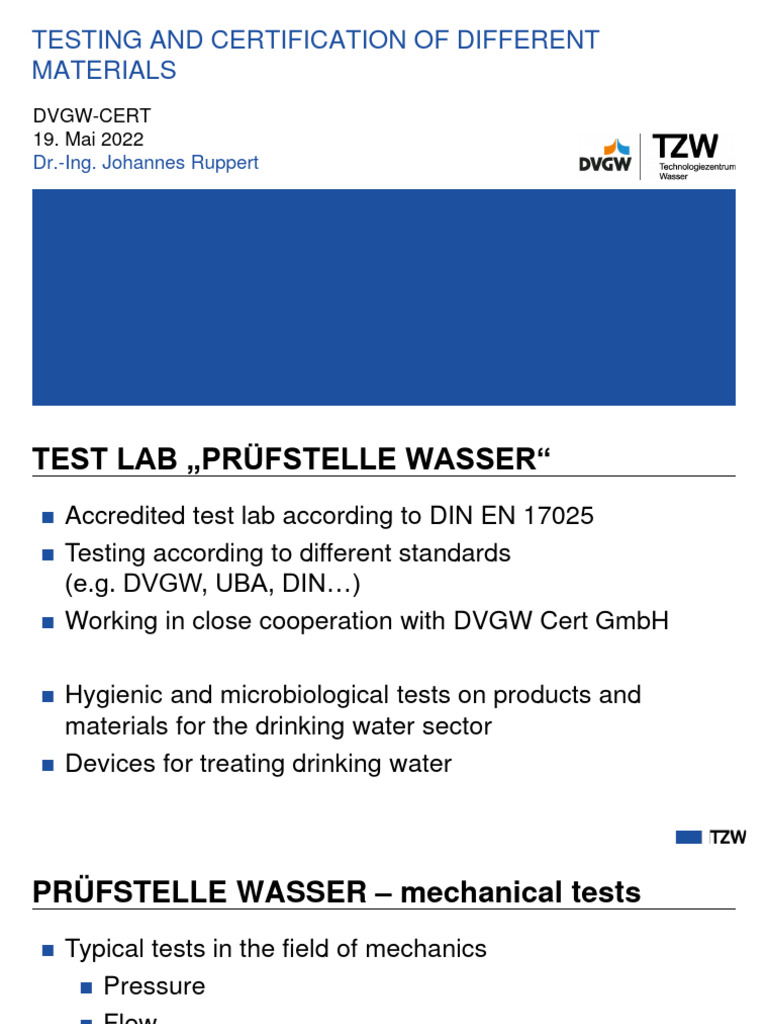 2022 05 DVGW Ruppert en | PDF | Ultraviolet | Certification