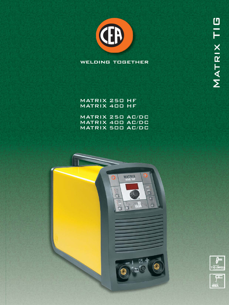 Equipos TIG Inverter MATRIX | PDF | Construcción | Soldadura