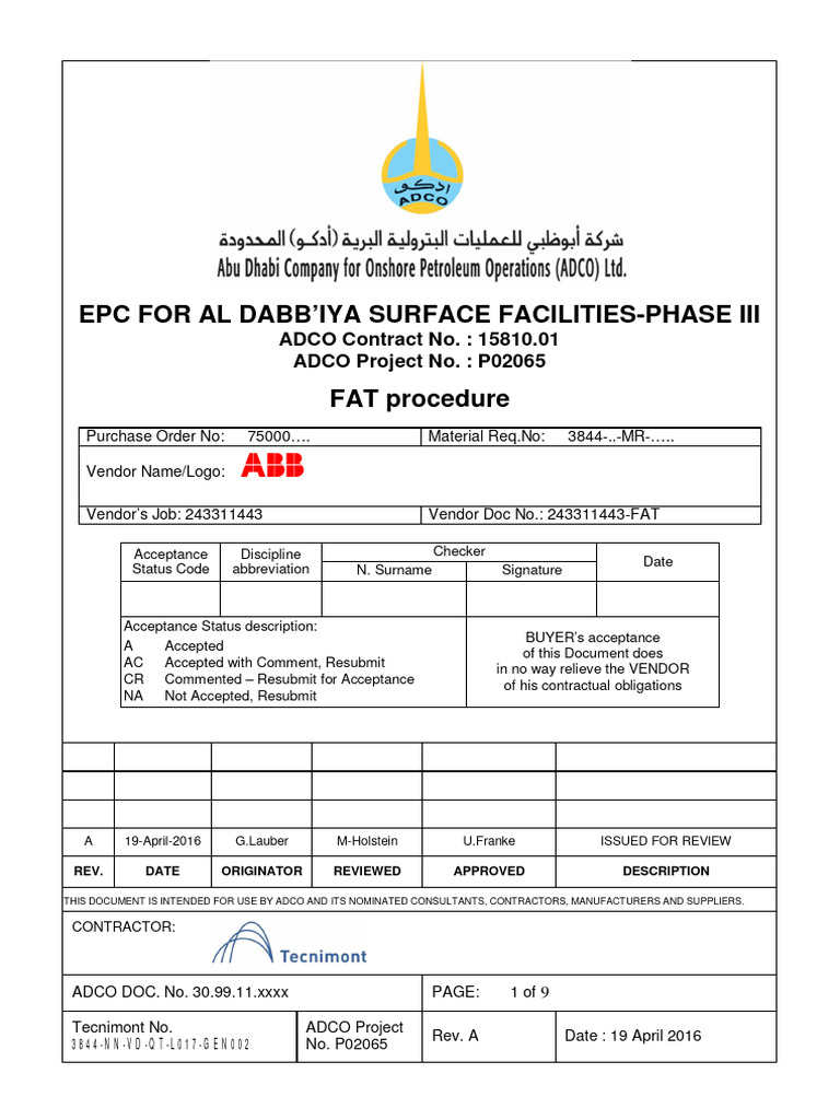 GIS FAT Procedure | PDF | Electric Power | Electricity