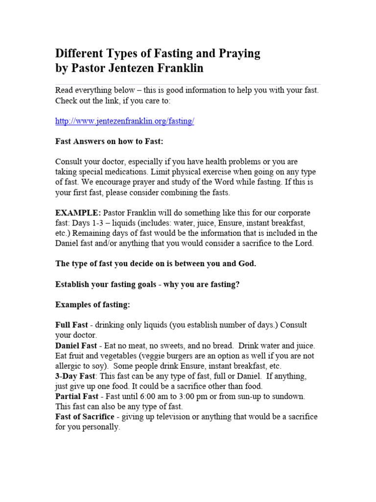Fasting Resources | PDF | Prayer | Jesus