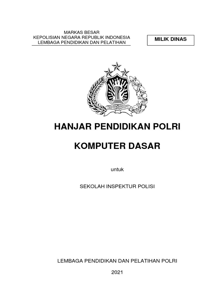 Hanjar Komputer Dasar SIP 2021 | PDF