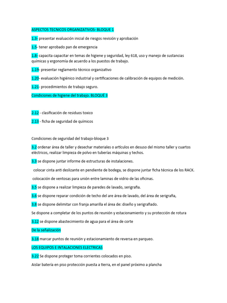 Aspectos Tecnicos Organizativos | PDF