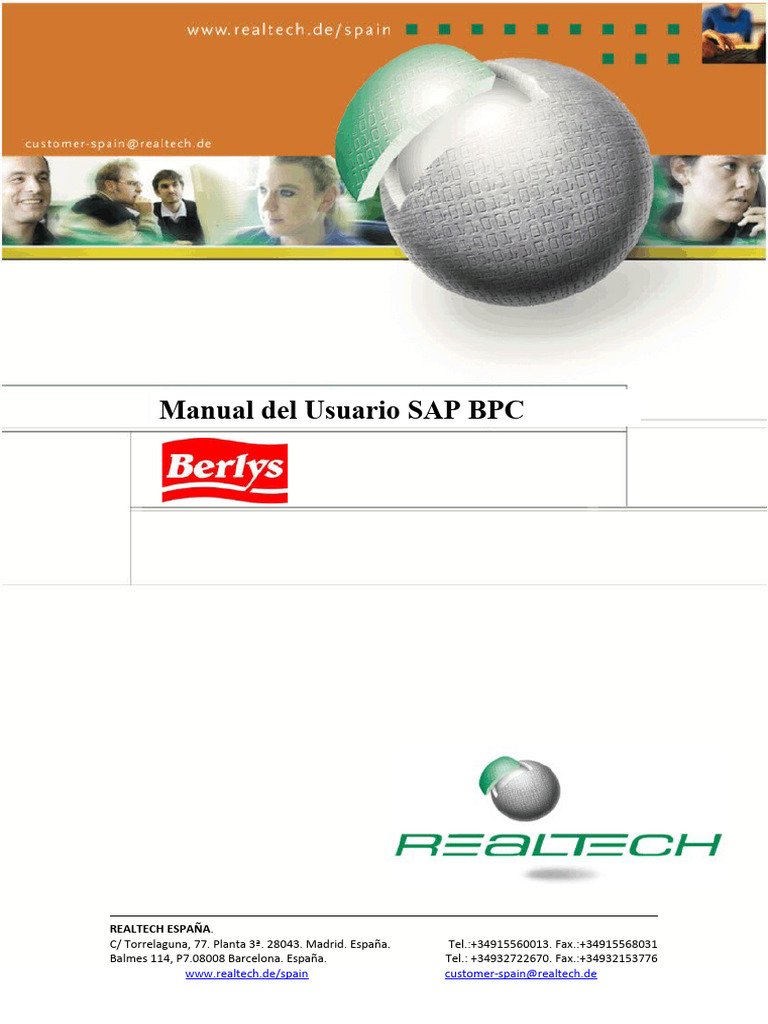 Manual SAP BPC para Berlys | PDF | Presupuesto | Business