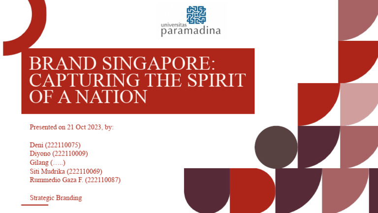 Brand Singapore - Capturing The Spirit of A Nation | PDF